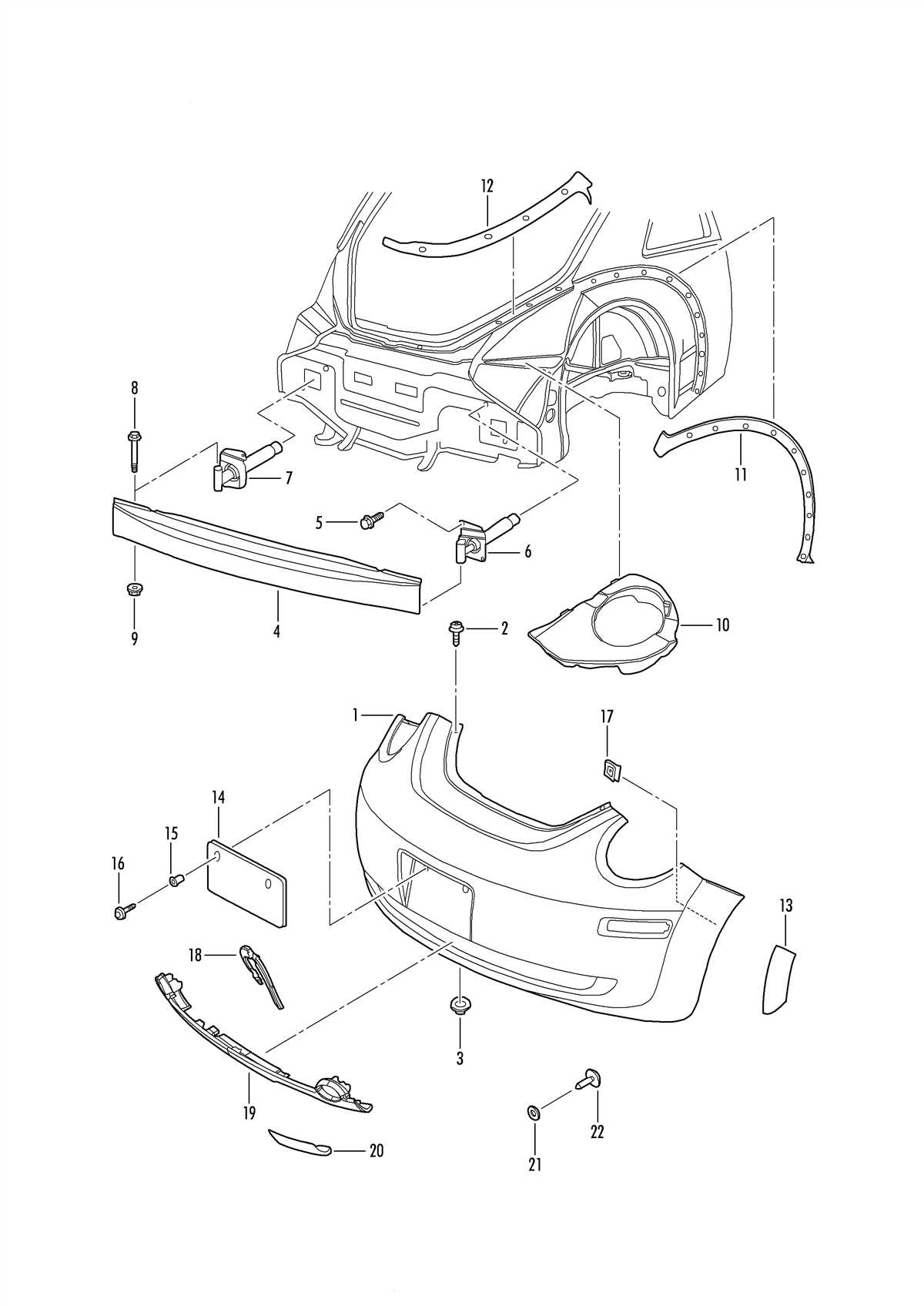 Visual guide to VW Beetle body parts
