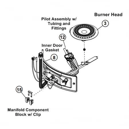Water Heater Burner Assembly Diagram and Parts Guide