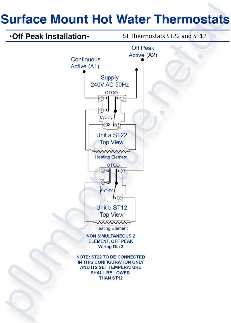 Wiring Diagram for Dual Element 240V Water Heater