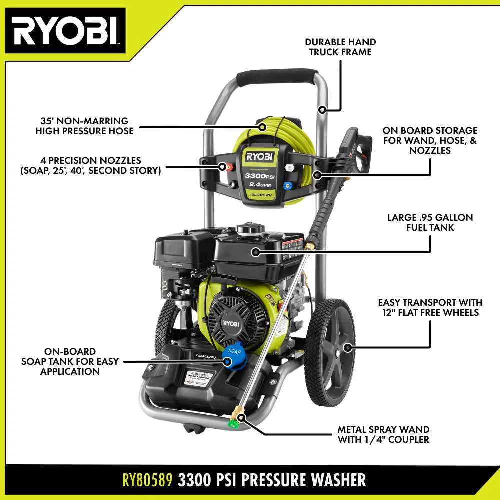 Ryobi 3300 Washer Parts and Assembly Diagram