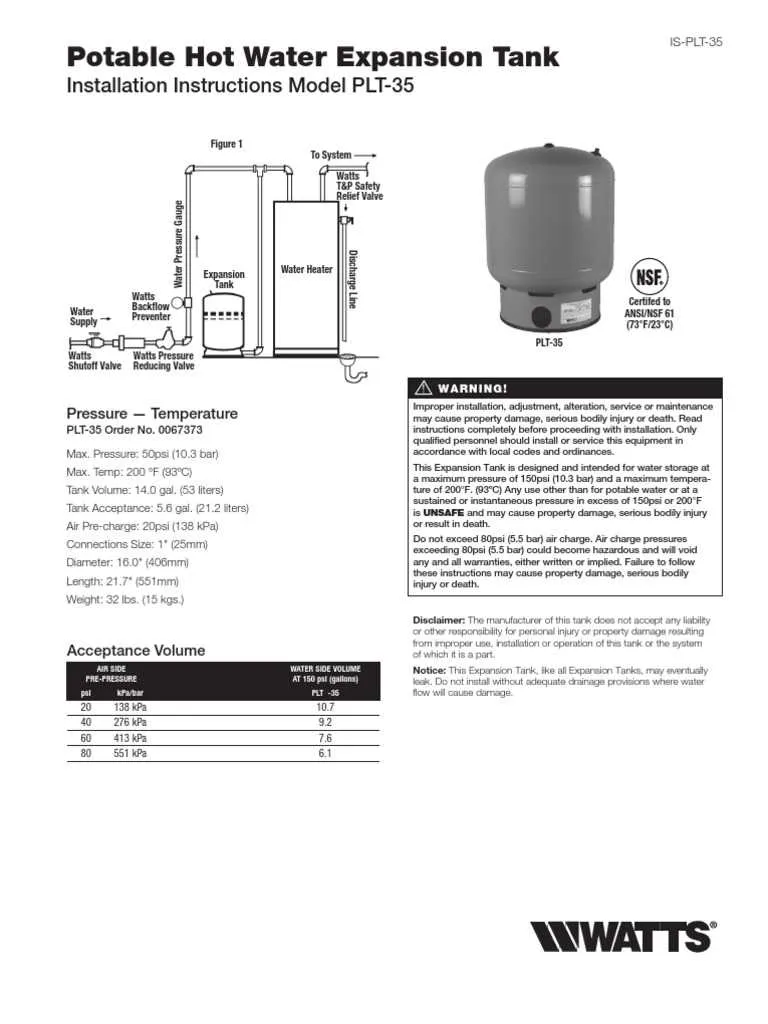 Water heater expansion tank installation step by step diagram